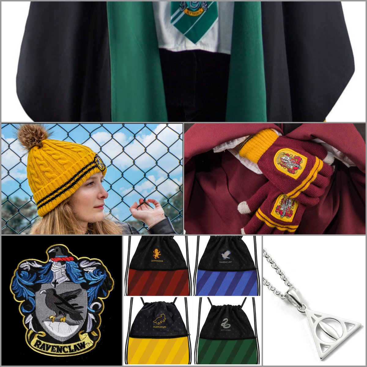 Harry Potter Hogwarts Robes: Gryffindor Ravenclaw Hufflepuff Slytherin ...
